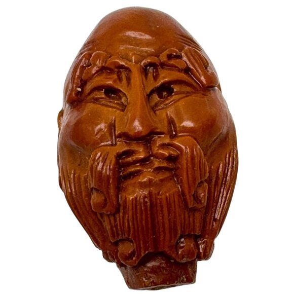 Antique | Art | Antique Chinese Carved Hediao Nut Wood Immortals God ...